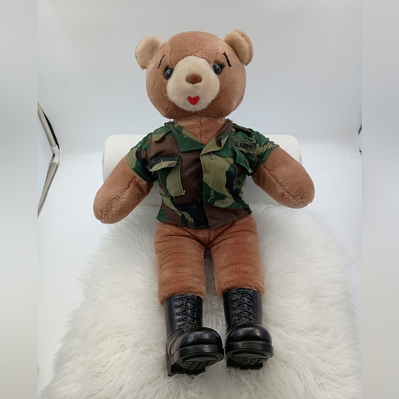 U.S. Army | Toys | Plush 224 Very Unique Mrs Us Army Teddy Bear | Poshmark